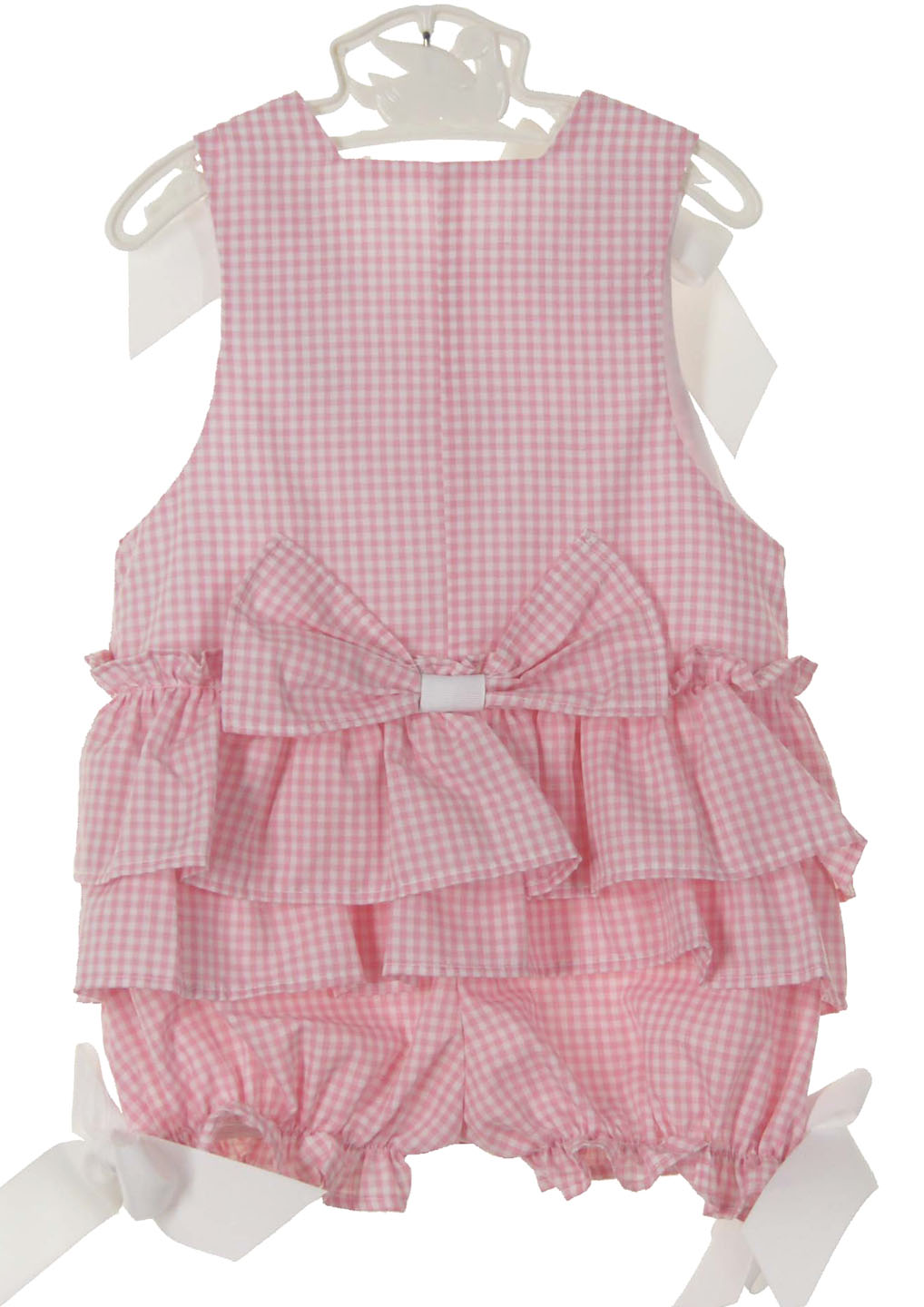 NEW Bailey Boys Pink Checked Birthday Bubble with Ruffled Bottom