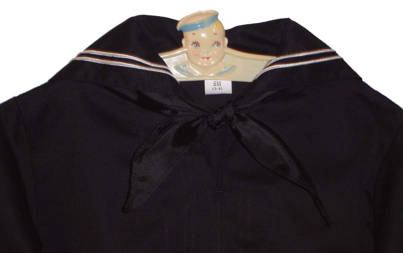 black Cracker Jack sailor suit with black tie and white hat,crackerjack ...