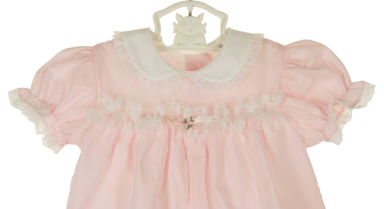 Bryan pink bubble with lace ruffled bottom,vintage style Bryan pink ...