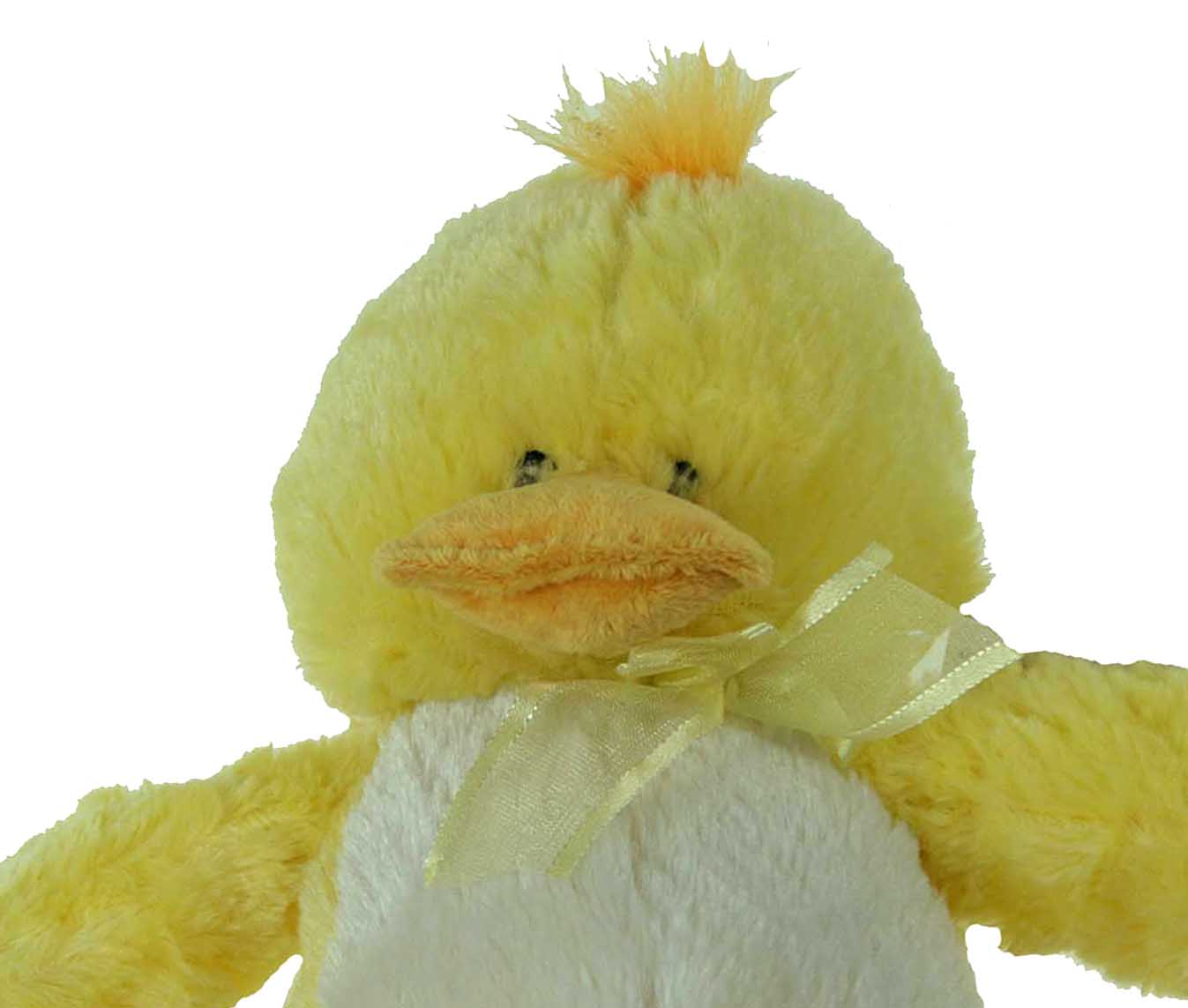 NEW Fuzzy Yellow Duck with Rattle Sound