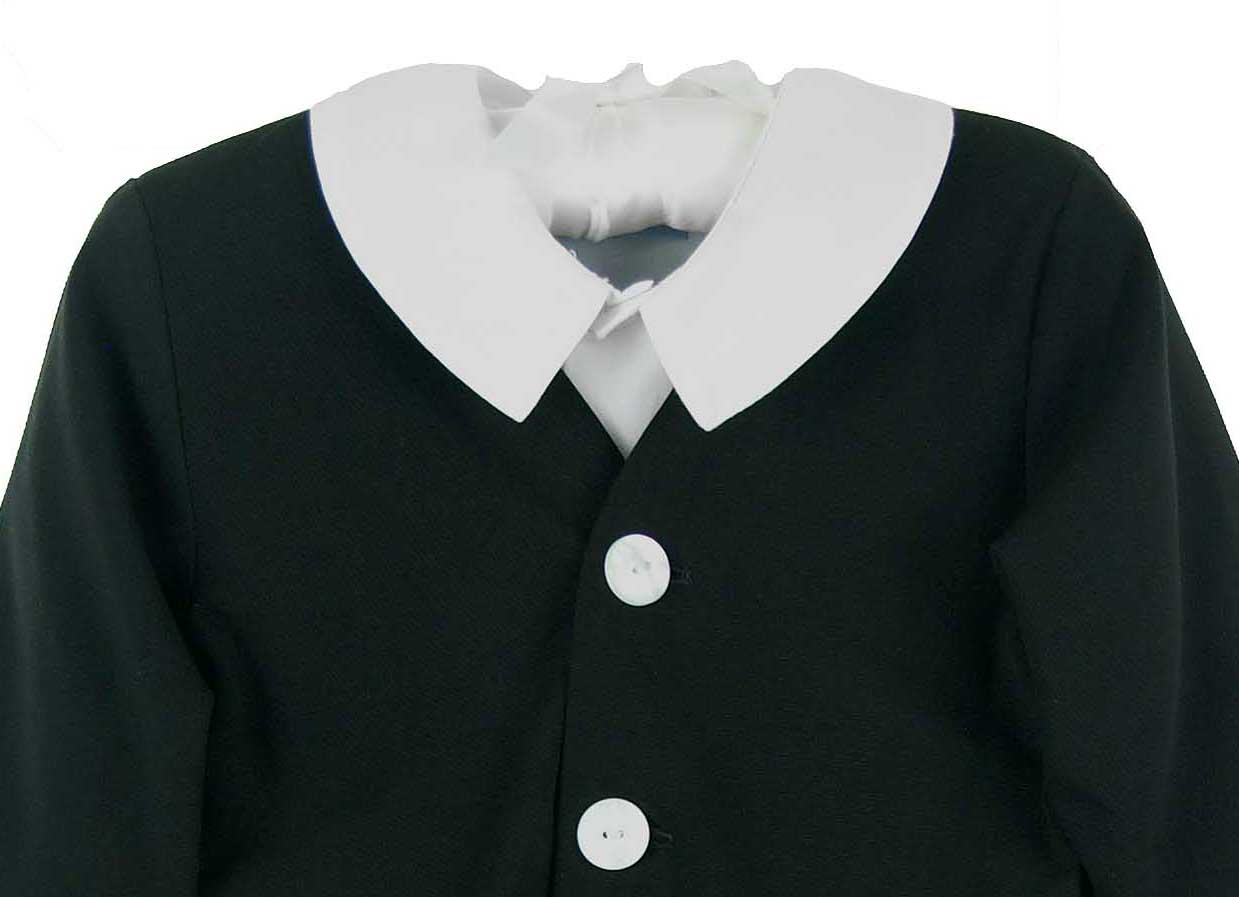 NEW Gordon and Company Black Gabardine Eton Suit with Shorts