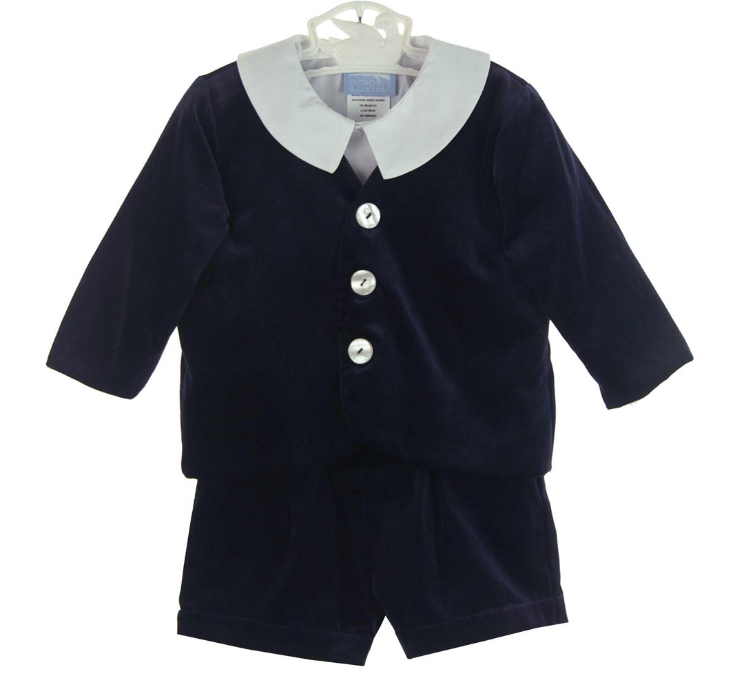 Gordon & Co,Gordon & Company,navy blue velvet eton suit,velvet eton ...