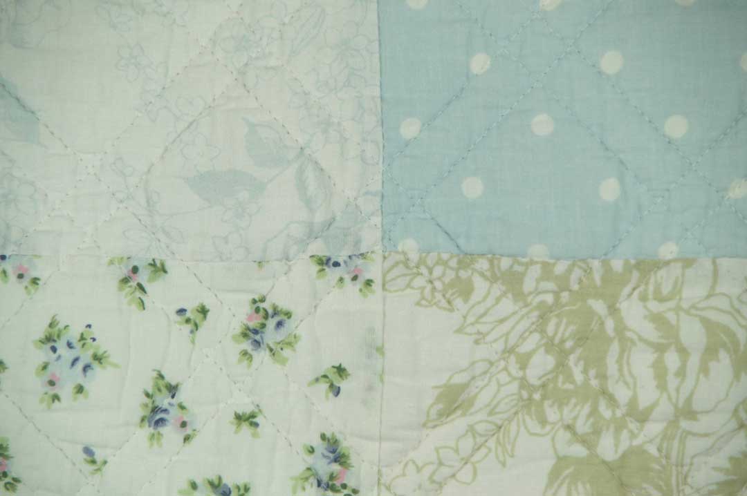 NEW Heirloom Style Blue Patchwork Print Quilt