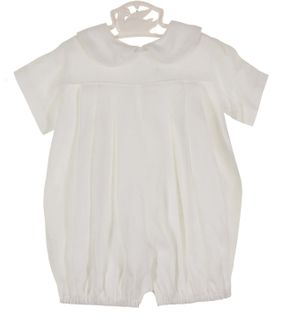 NEW Lullaby Set White Linen Romper with Pleated Front