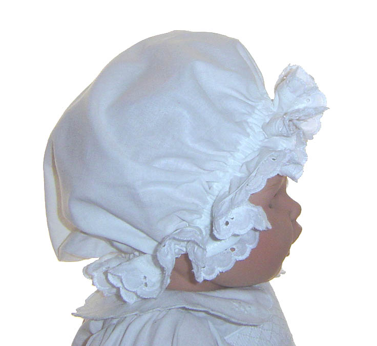 white cotton nightcap,childs cotton nightcap,little girls cotton ...