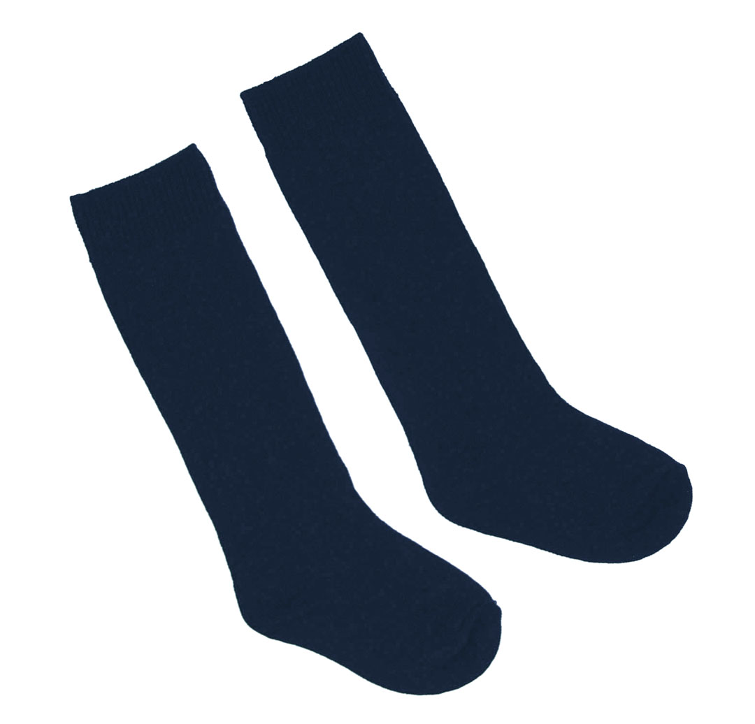 NEW Navy Blue Cotton Blend Knee Socks