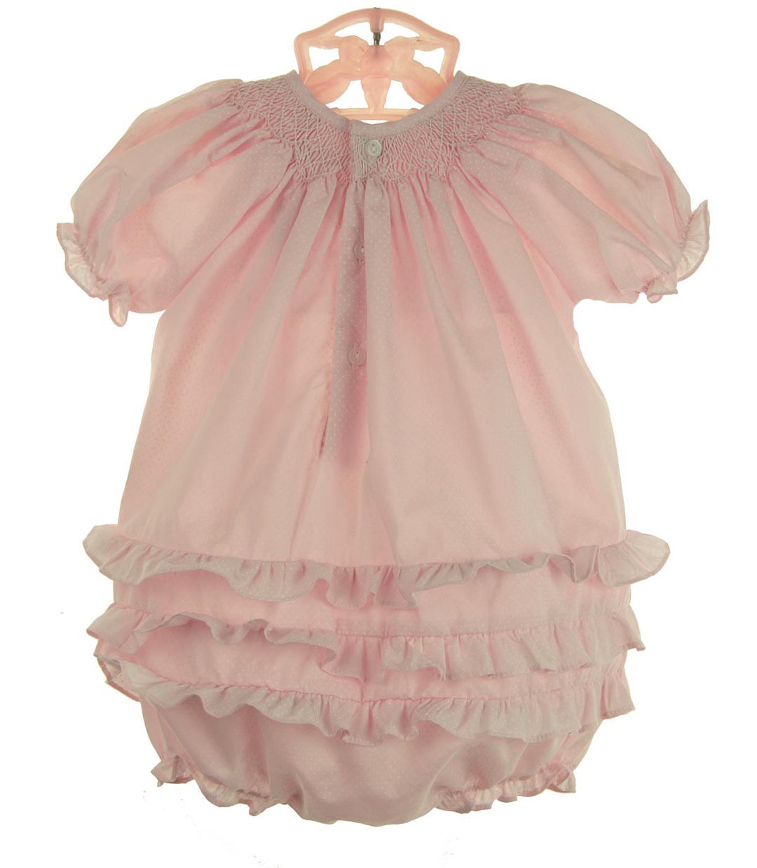 Petit Ami pink ruffled bubble,pink ruffle bottomed bubble,ruffle bottom ...