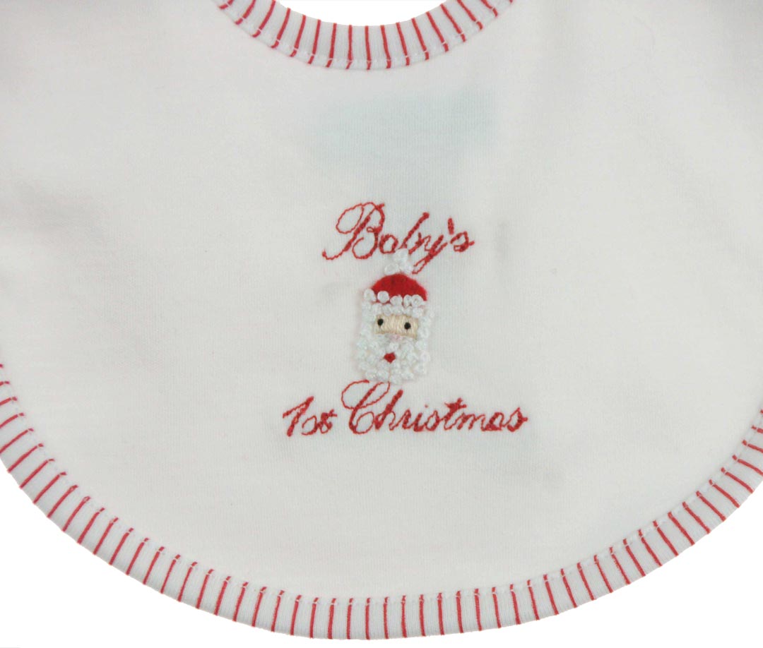 Petit Ami Christmas bib,Petit Ami Santa bib,babys first Christmas bib ...