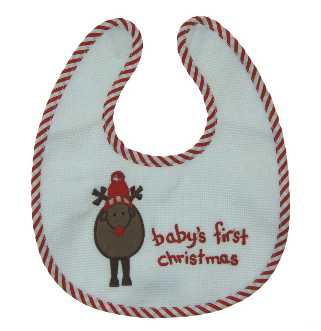Christmas bib and rattle set,holiday baby bib and rattle set,Christmas ...