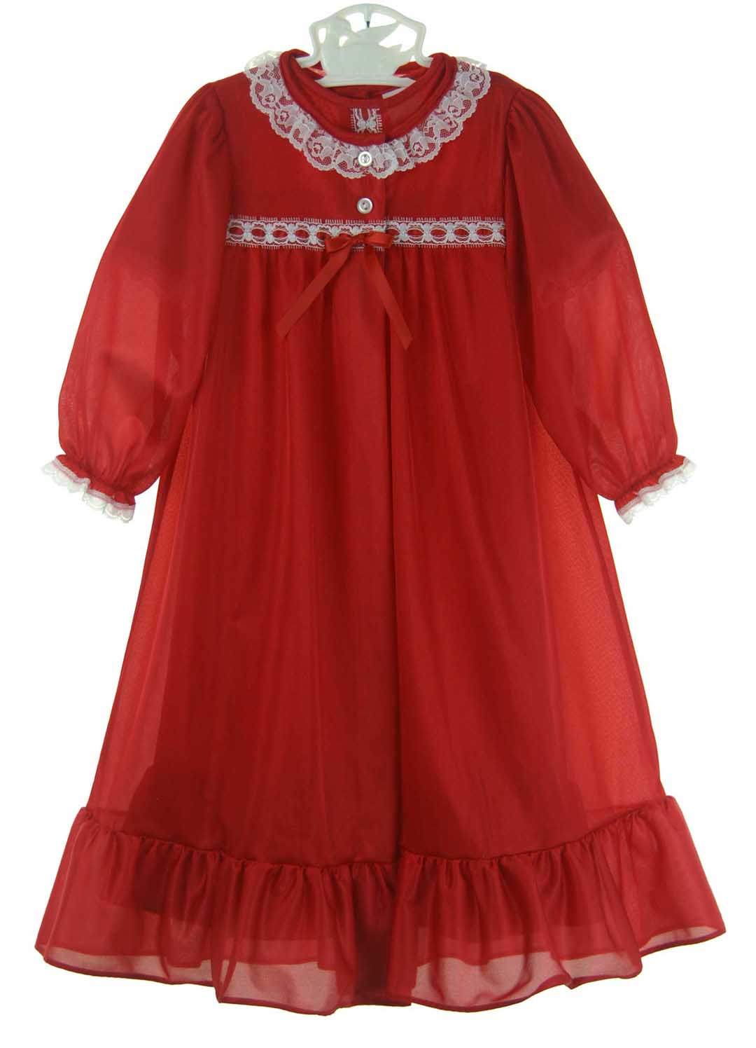red peignoir set,toddlers Christmas nightgown and robe set,girls ...