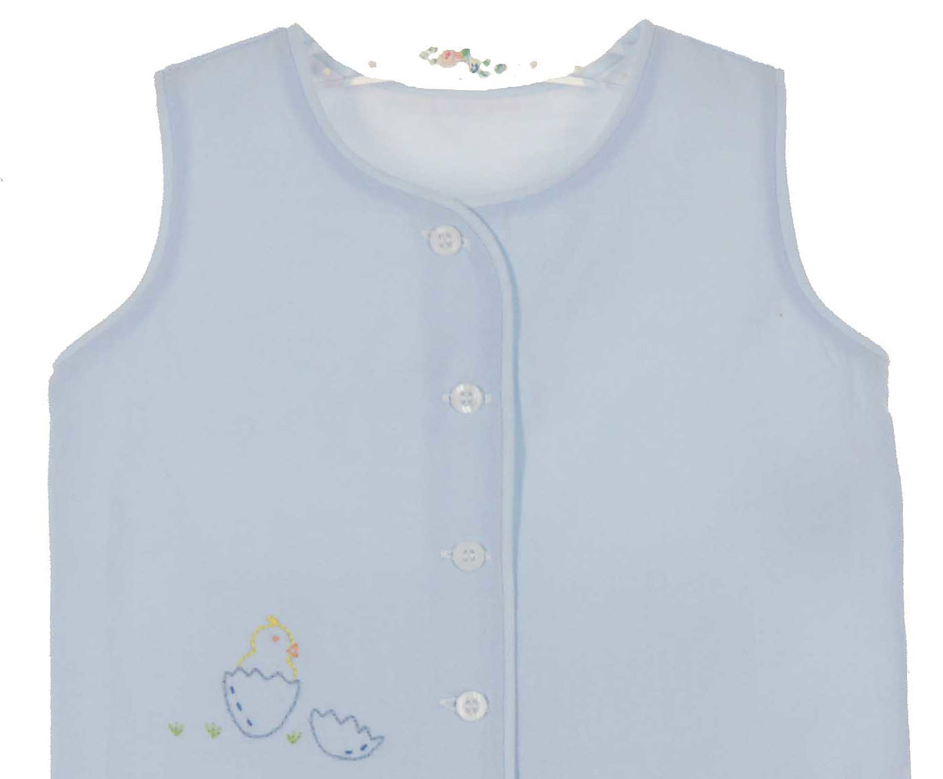 Remember Nguyen blue diaper set with embroidered chick,vintage style ...