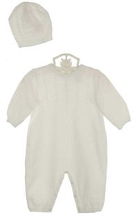 Renzo knit baby romper,Renzo white and blue baby romper,Renzo take home ...