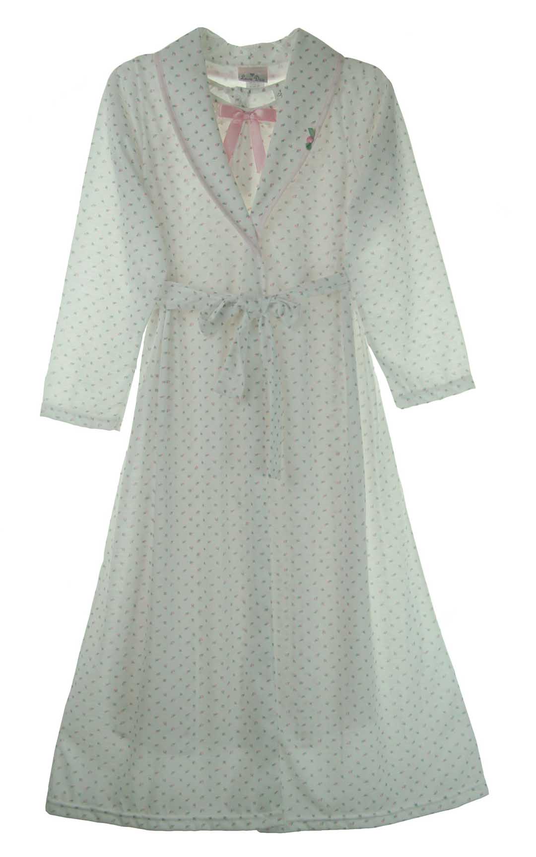 rosebud print robe,childs robe,robe for girls,girls peignoir set ...