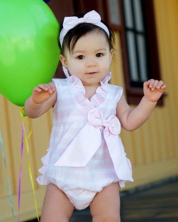 Ruffle Butts pink striped bubble,pink striped birthday bubble,baby girls pink striped bubble ...