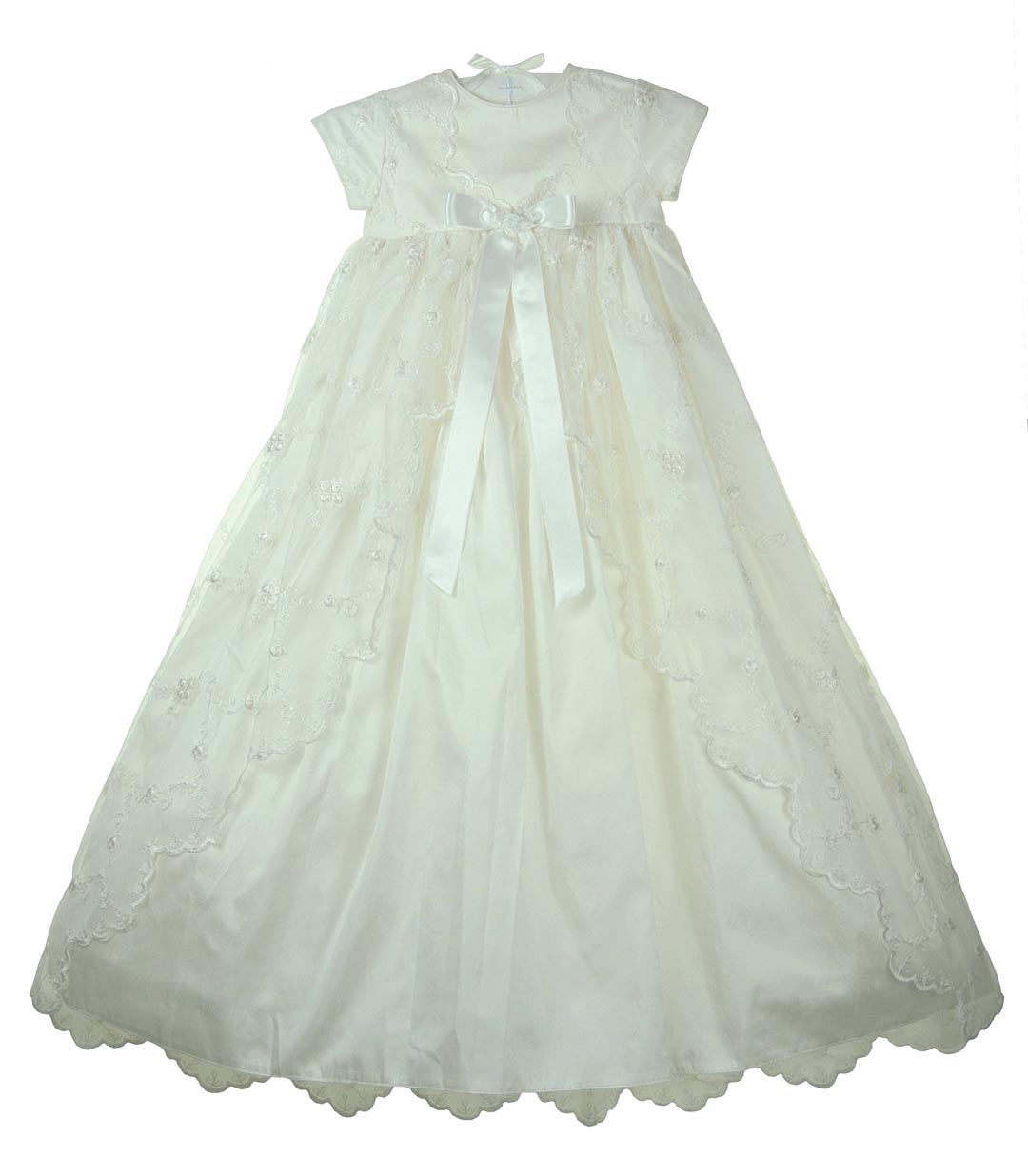 NEW Sarah Louise Ivory Silk Christening Gown with Exquisitely ...