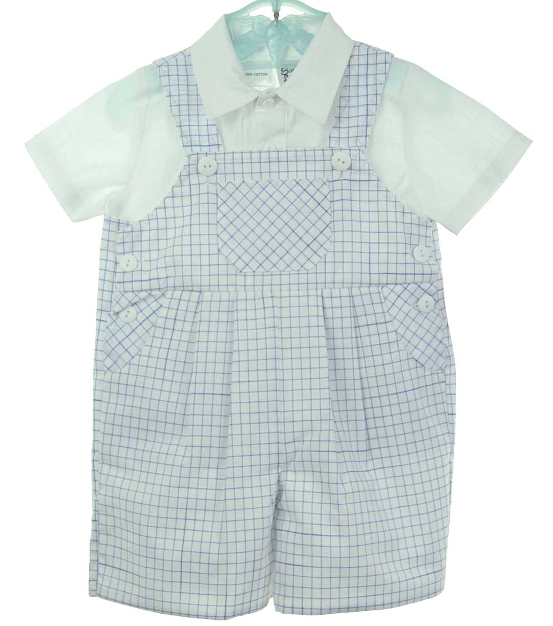 NEW Sarah Louise Navy and White Shortall Set with White Shirt