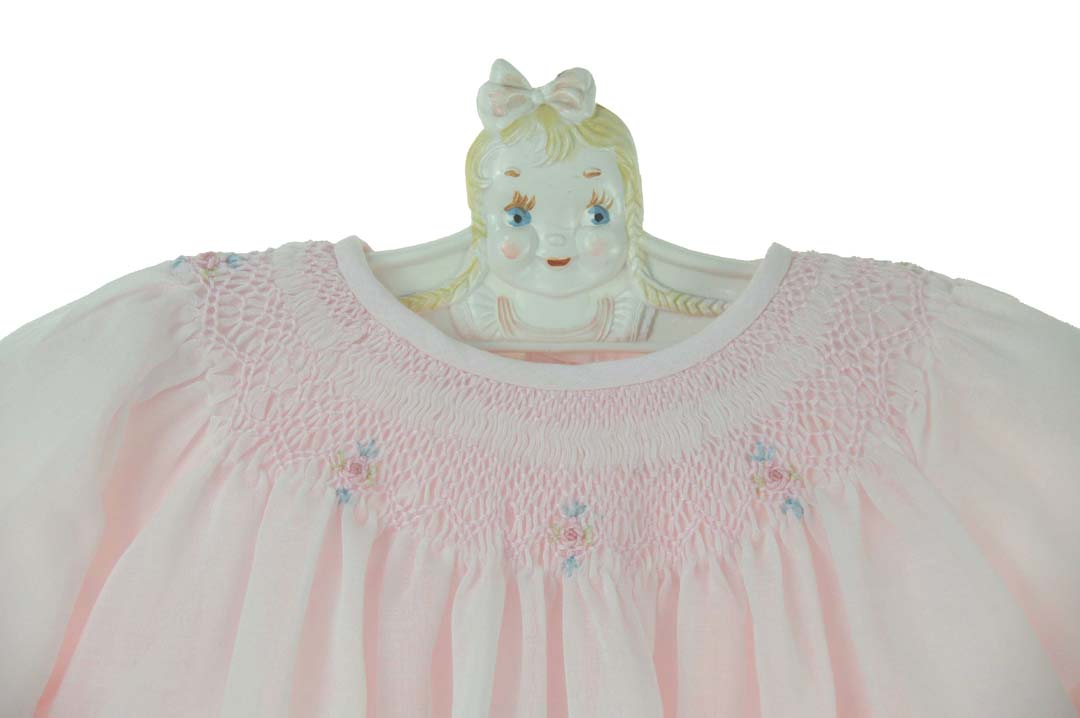 NEW Sarah Louise Pale Pink Voile Smocked Diaper Set with Embroidered ...
