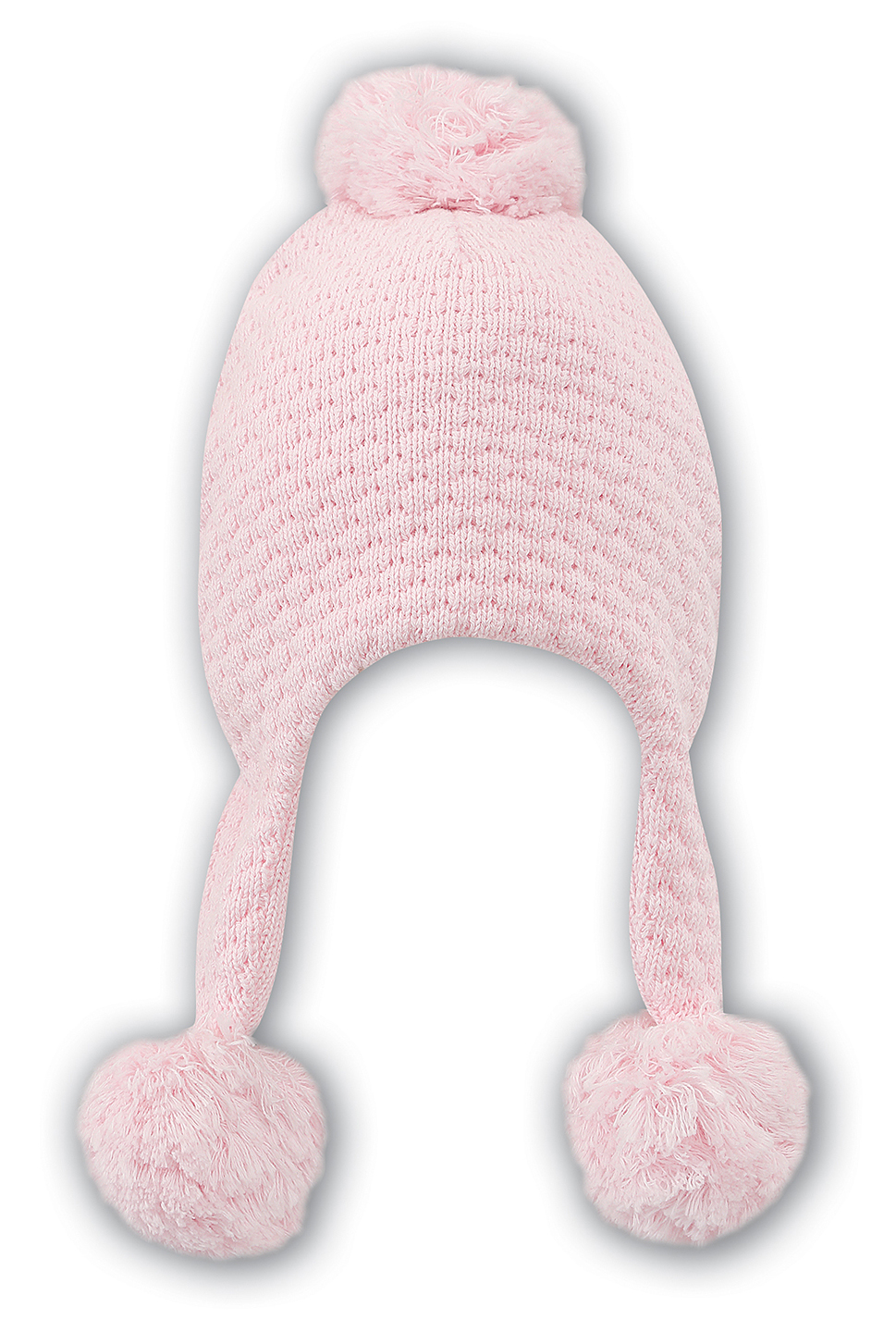 Sarah Louise pink cotton knit winter hat