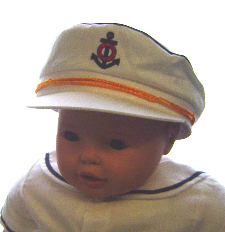 NEW White Captains Style Sailor Hat