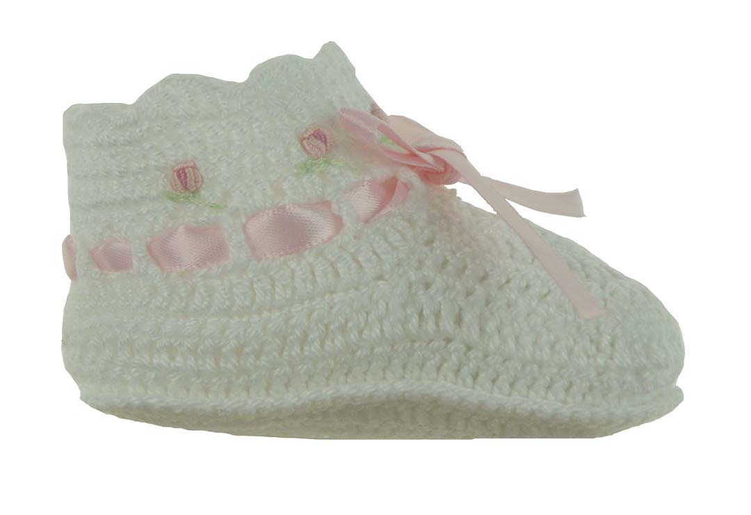 booties,knitted baby booties,embroidered baby booties,hand knit baby ...