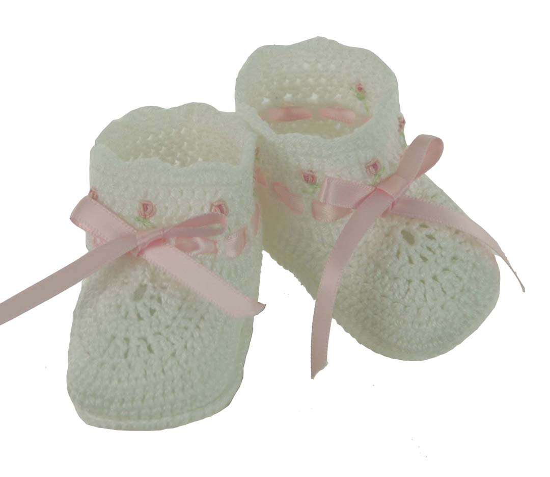 booties,knitted baby booties,embroidered baby booties,hand knit baby ...