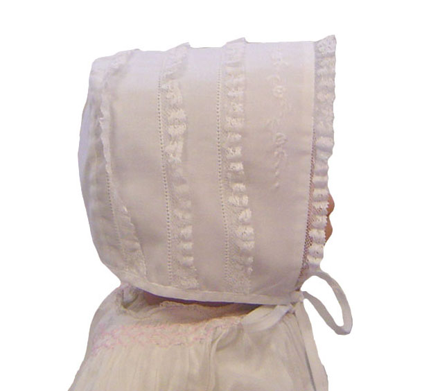 Hand embroidered baby bonnet,baby bonnet,heirloom baby bonnet ...