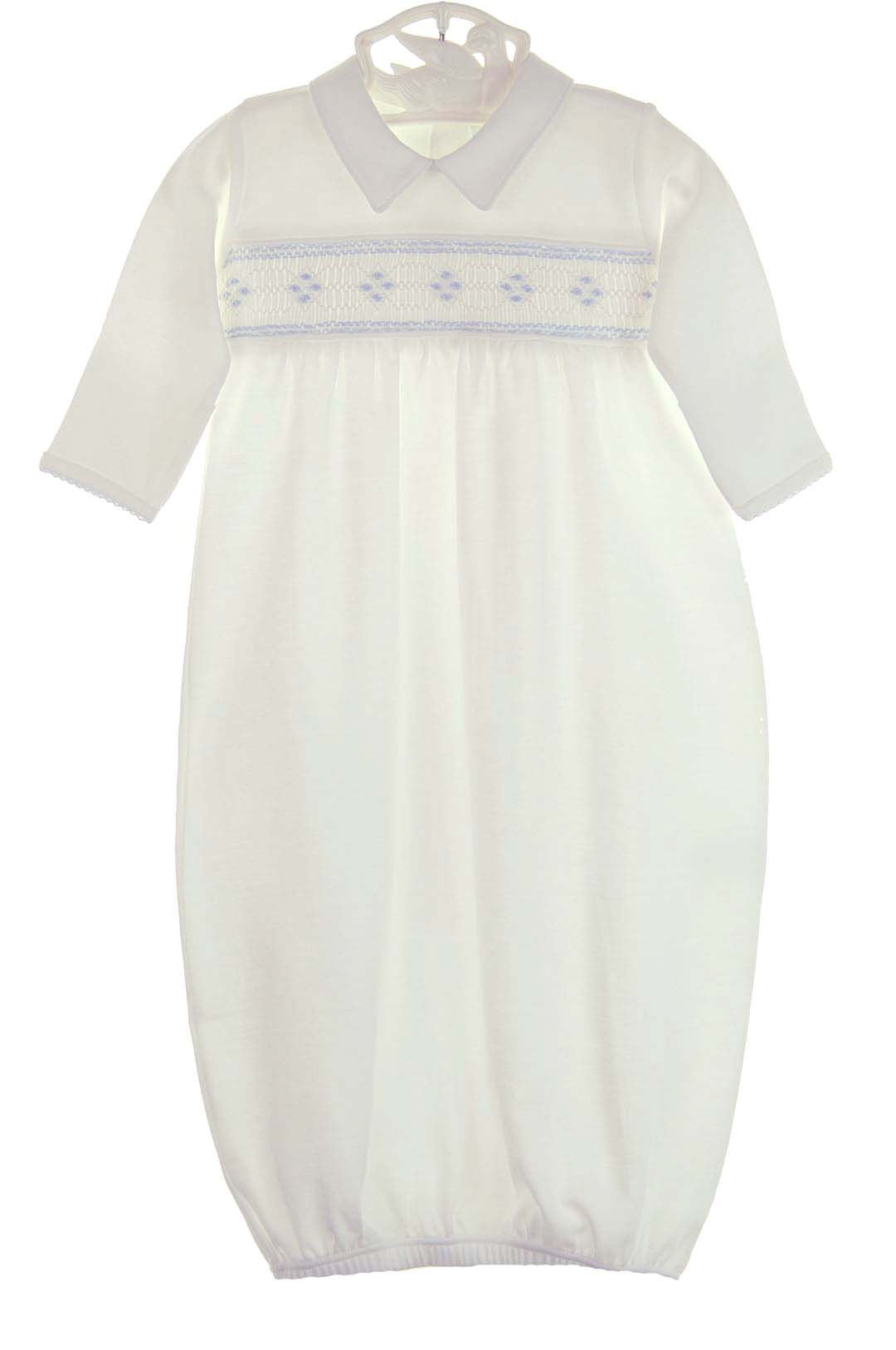 newborn pima cotton daygown,smocked newborn gown,smocked newborn gown ...
