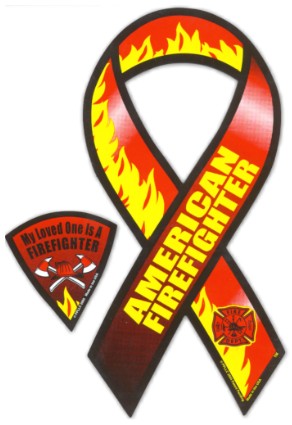 American Firefighter Ribbon Magnet