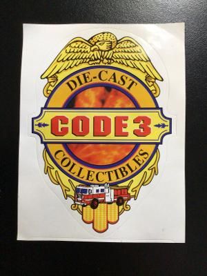 Code 3 Collectables Die-Cast Sticker Free Shipping (12274)