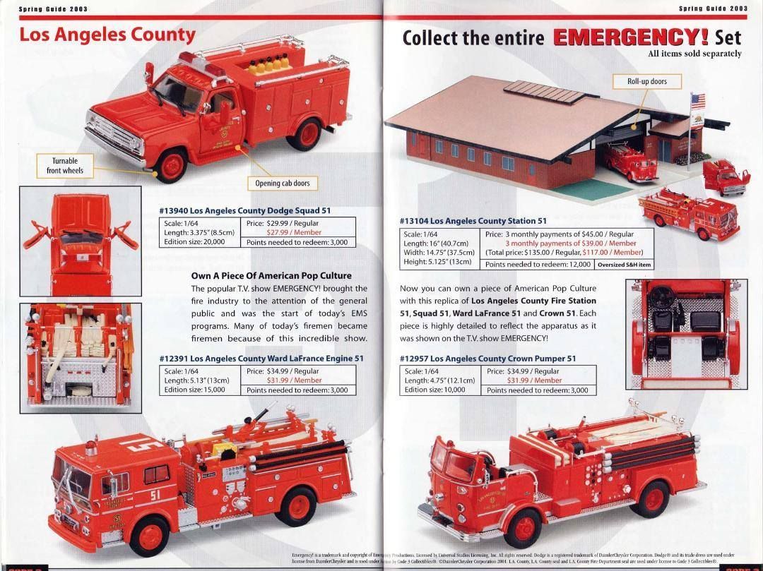 Code 3 Collectibles Emergency TV Show Squad 51 Poster LA Los Angeles County