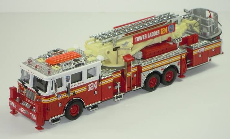 Code 3 FDNY Aerialscope Tower Ladder - Tonka Truck - 124 (12735-0124)