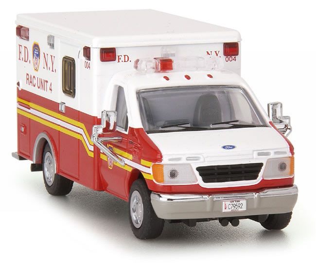 Code 3 FDNY Ford E-350 - RAC Unit Ambulance 4 (12068)