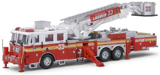Code 3 FDNY Tower Ladder 33 Seagrave Aerialscope (12572)