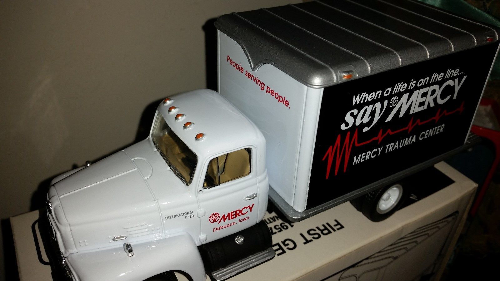 First Gear 1957 Mercy Trauma Int. Box Van 1/34th Scale #19-1422