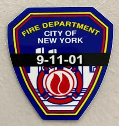 NYFD New York Fire Department 9-11-01 Decal Sticker Truck Helmet Car Window