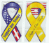 Support Our Troops Mini Magnetic Ribbons