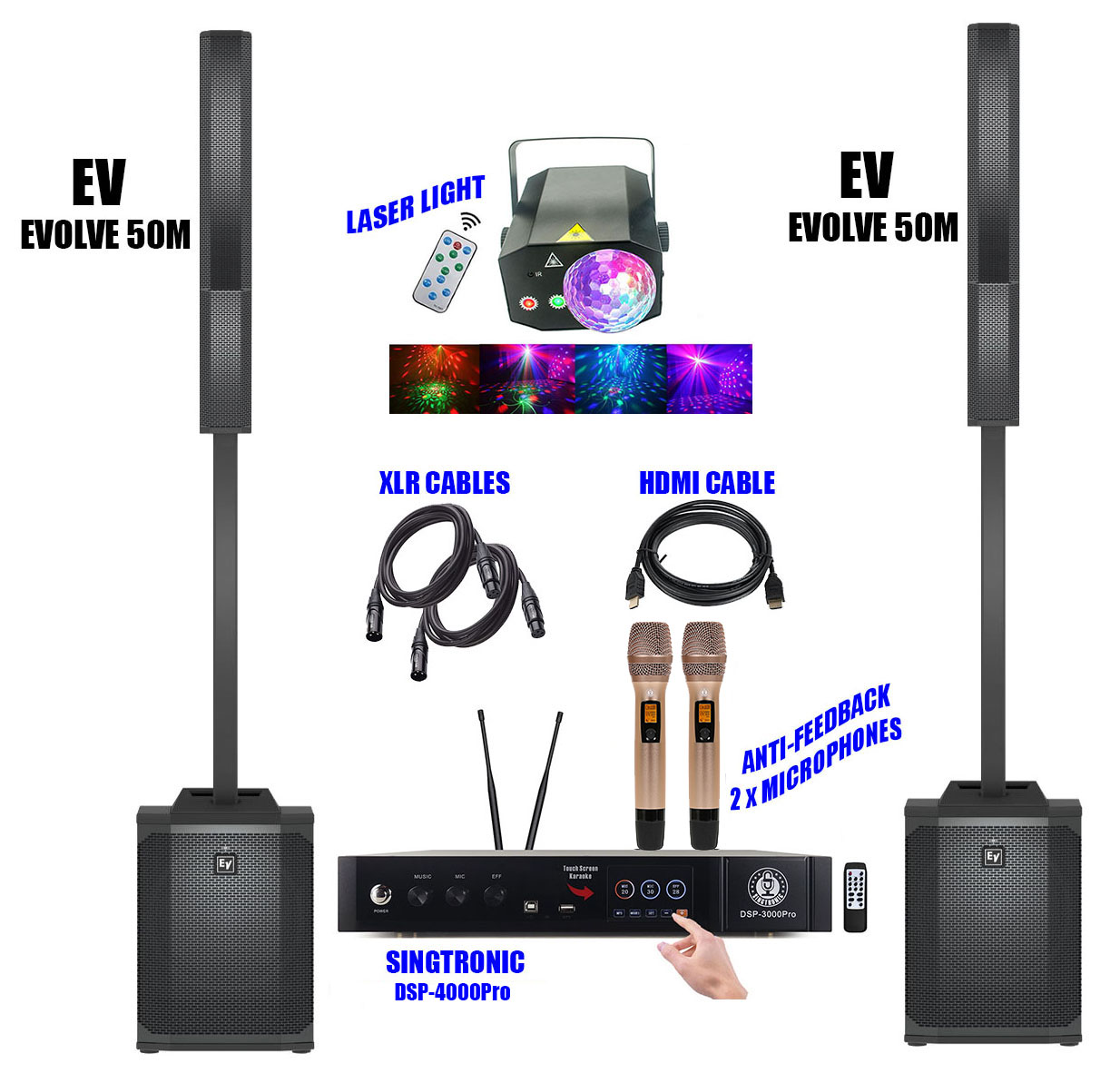 EV Evolve 50M PA Module (Pair) + Singtronic DSP-3000ProII