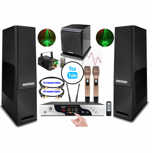 Professional Karaoke System 5000W Digital Touch Screen Select Song via ...