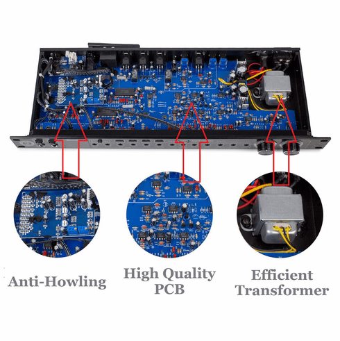 Professional Digital Karaoke Mixer & Pre-Effects w/ Bluetooth