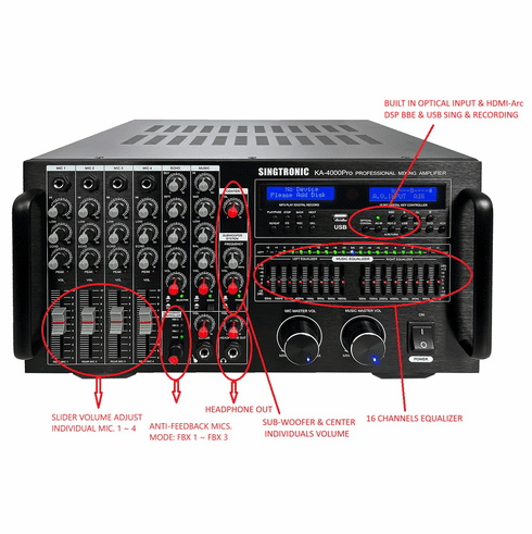 Singtronic KA-4000Pro Professional DJ 4000W Mixing Amp