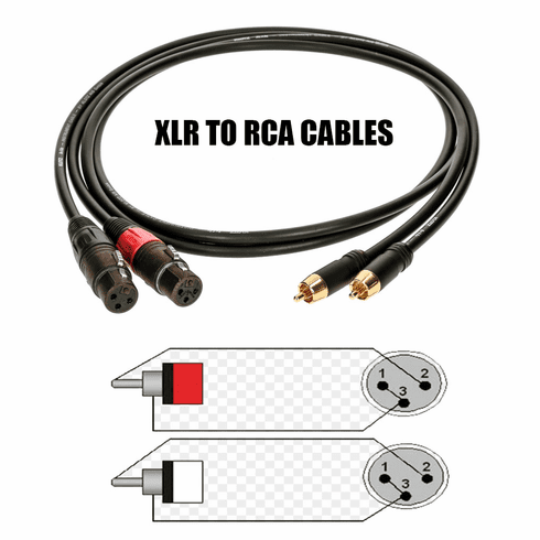 Singtronic Dual XLR Female to RCA Cable Convert a Balanced Audio to ...