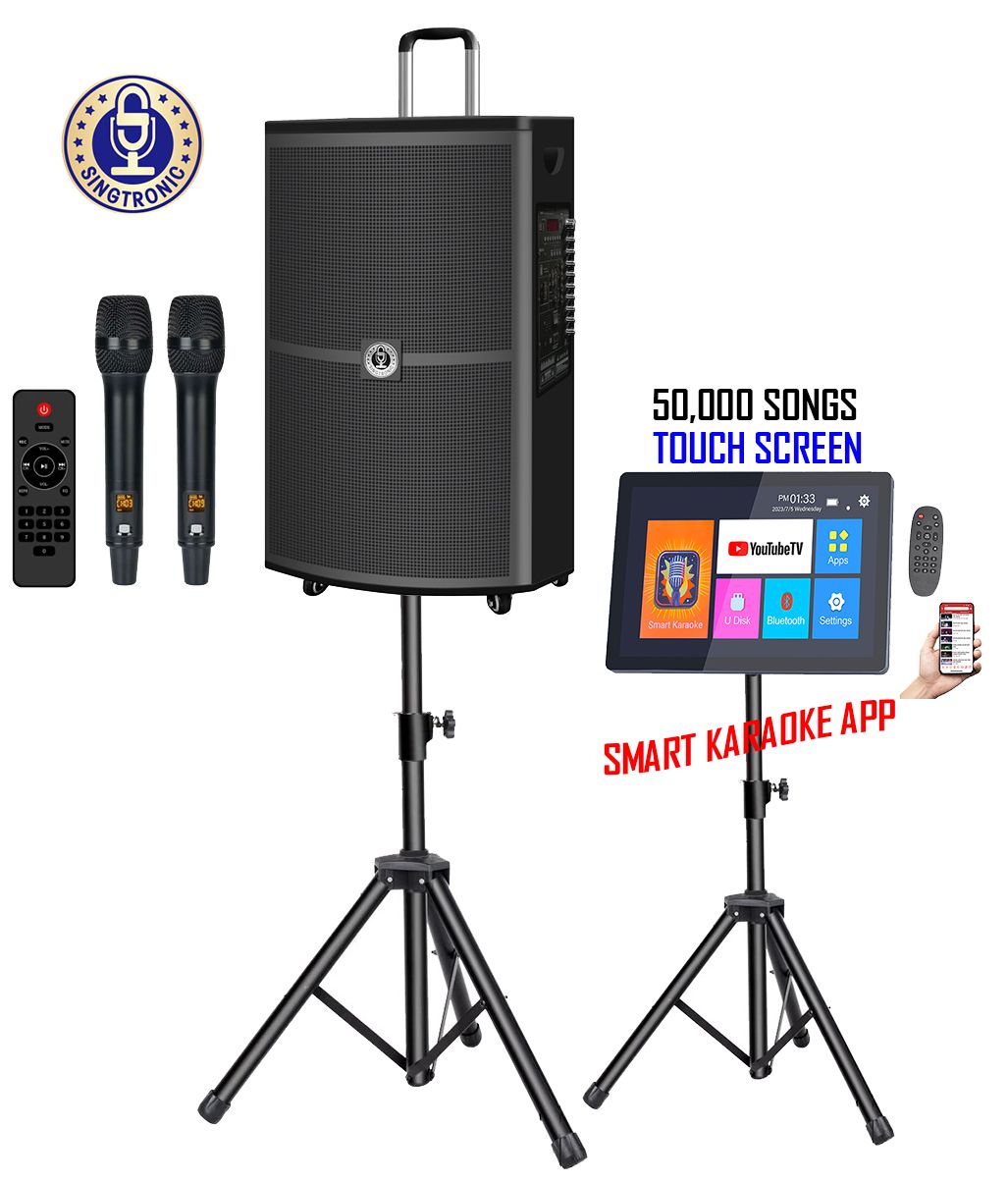 Singtronic Pro DSP 15" Karaoke Speaker + KTV-15.6UHD