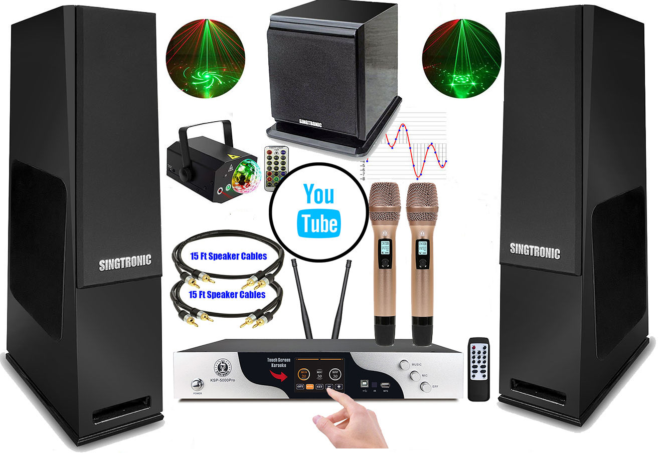 Professional Karaoke System 5000W Digital Touch Screen