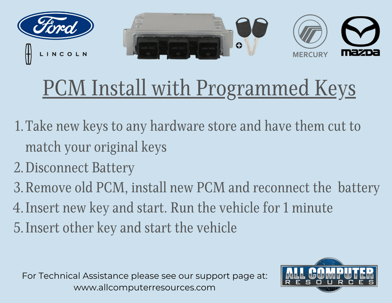 2006 Ford Ranger 3.0L Engine Computer w/ Keys ECM PCM ECU Programmed ...