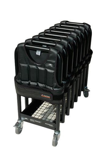 VR8 Vest Rack™ (short) Club Vest™ Package wheeled storage system for ...