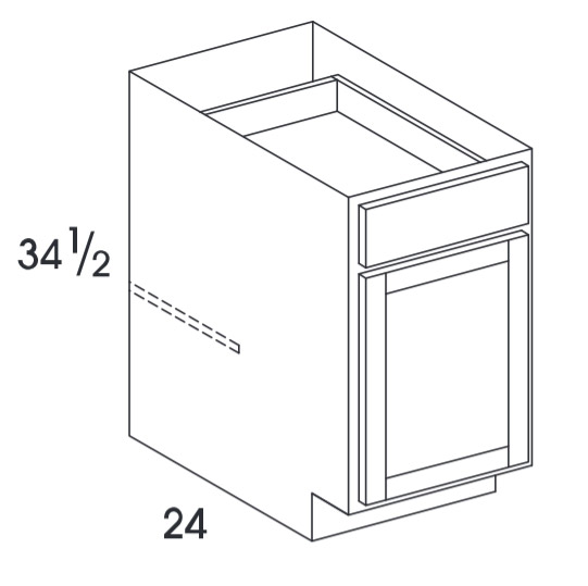 B18: Base Cabinet: Dartmouth Pewter Paint Kitchen Cabinet