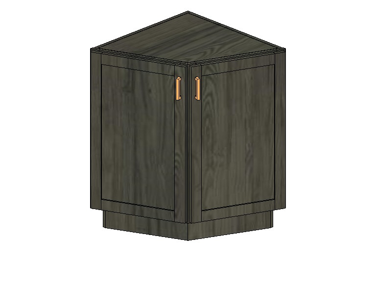 BEA24-BASE ANGLE END Cabinet:Urbandale Kitchen Cabinet