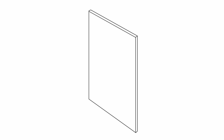 Elegant Dove BEP: Base End Panel: Pre-Assembled Kitchen Cabinets