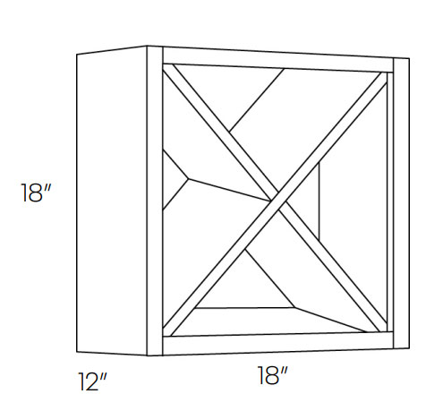 Elegant Dove WCX1818: Wine Cubby Cabinet: Pre-Assembled Kitchen Cabinets