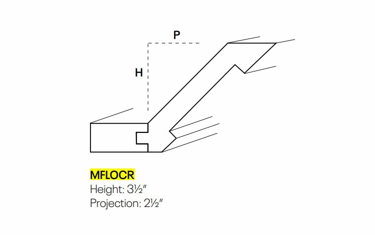 Elegant White MFLOCR: Full Overlay Shaker Crown Molding: Assembled ...